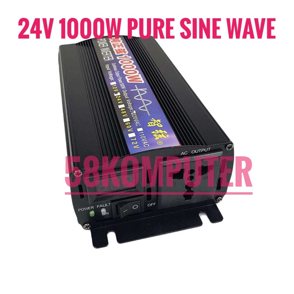 Jual Power Inverter Mobil Ac Ke DC 12V/24 to AC 220V 1000 Watt Inverter Pure Sine Wave 1000W ...