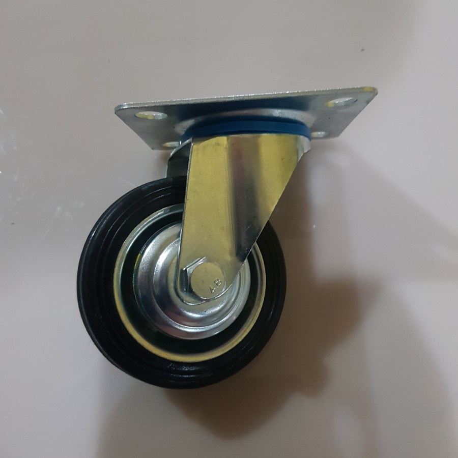 Jual Roda Troli / Troly / Trolly / Etalase Karet Hitam 4" Inch Hidup ...