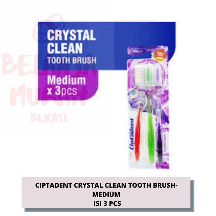 Jual CIPTADENT Sikat Gigi CRYSTAL CLEAN Family Pack isi 3 luxury design ...