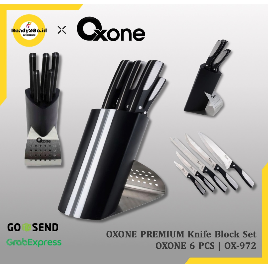 Jual OXONE PREMIUM KNIFE BLOCK SET OX-972 | Pisau dapur set 6pcs OX972 | Shopee Indonesia