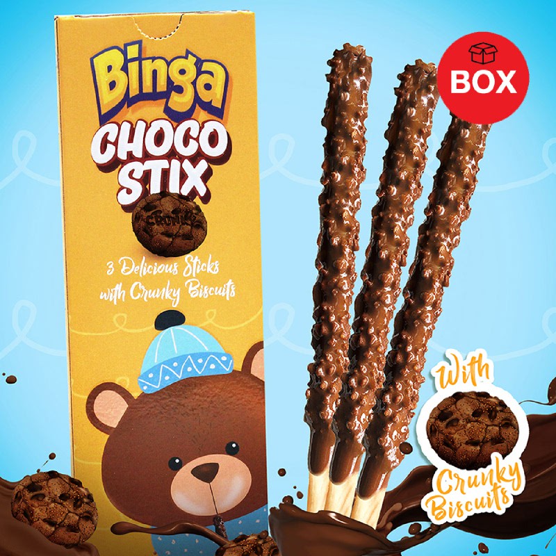 Jual Binga Choco Stix 3 Delicious Sticks Crunky Biscuits 54 g / Biskuit ...
