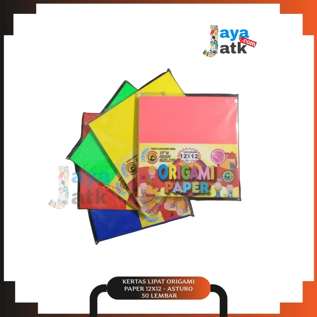 Jual Kertas Lipat Origami Paper 12x12 - Asturo 50 Lembar MURAH | Shopee ...
