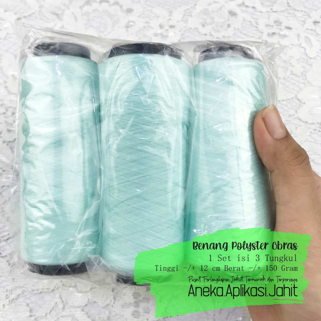 Jual [1/3] BENANG OBRAS KECIL / BENANG PINGGIR KECIL / BENANG POLYSTER ...