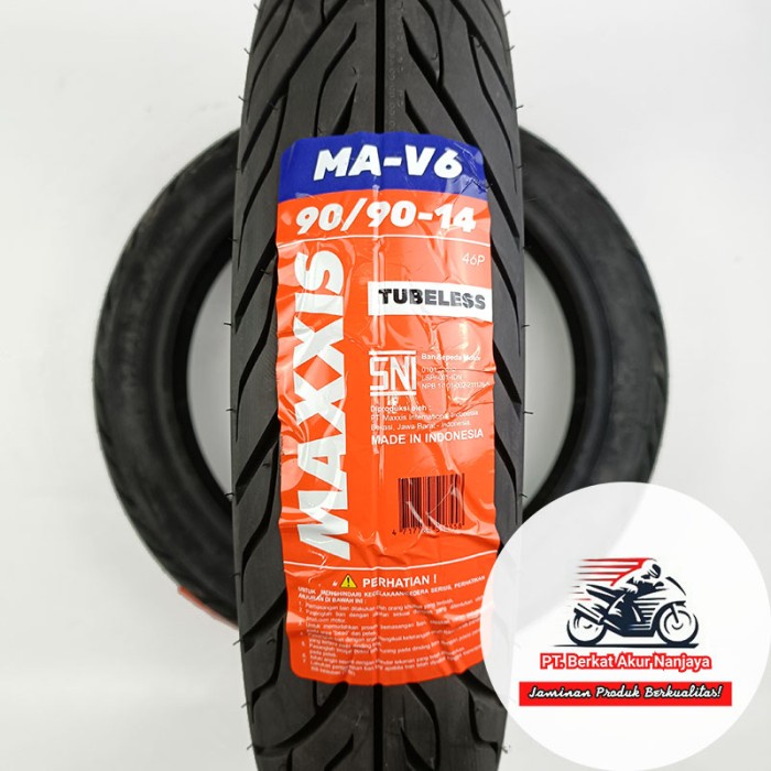 Jual MAXXIS 90/90-14 MA V6 Tubeless Untuk Motor Beat Mio Vario Bonus Pentil | Shopee Indonesia