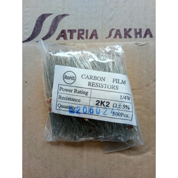 Jual Resistor 2k2 1/4 watt 50pcs | Shopee Indonesia