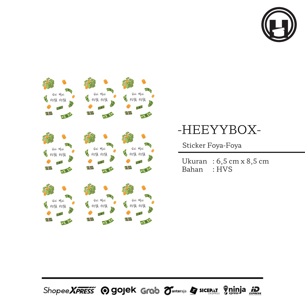 Jual HEEYYBOX | Visi Misi Foya Foya Sticker / Stickers Visi Misi Foya ...