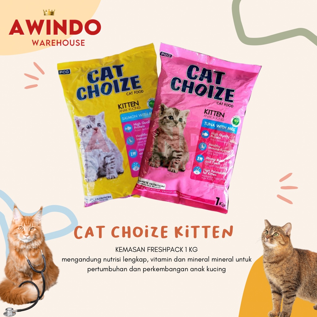 Jual CAT CHOIZE KITTEN 1KG - Makanan Anak Kucing Kitten Cat Choize Tuna ...