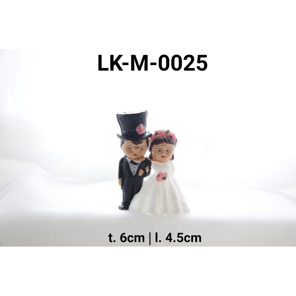 Jual LK-M-0025 Topper cake hiasan kue tart lokal pengantin wedding ...