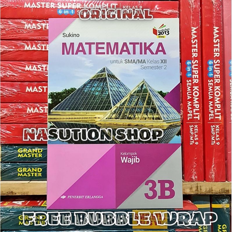 Jual Buku Matematika 3B Semester 2 SMA K13 Revisi Erlangga Kelompok Wajib - Mtk Kelas 3 / Xll 12 ...