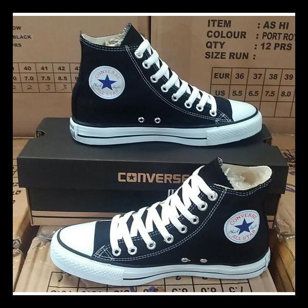 Jual {BISA COD} Sepatu All Star Hitam List | Harga Online Terbaik Di ...