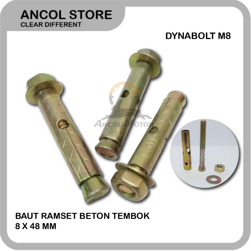 Jual Dynabolt 8x48 Dinabol Mur Baut Ramset Tembok Beton M8 48mm ...