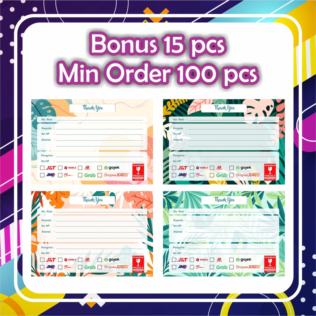 Jual Stiker Label Pengiriman / Label Olshop / Stiker Olshop | Shopee ...