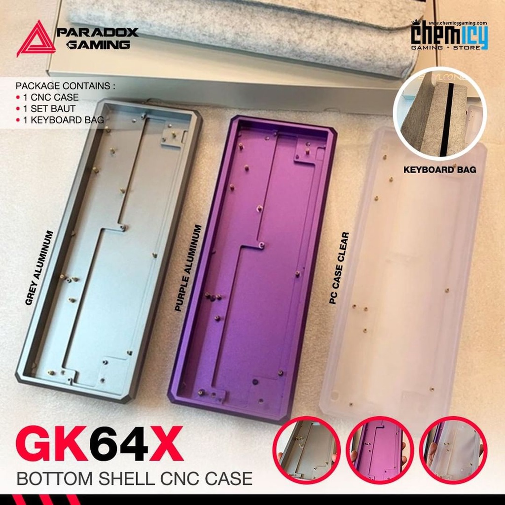 Jual Paradox Gaming GHOST GK64X Bottom Shell CNC Case | Shopee Indonesia