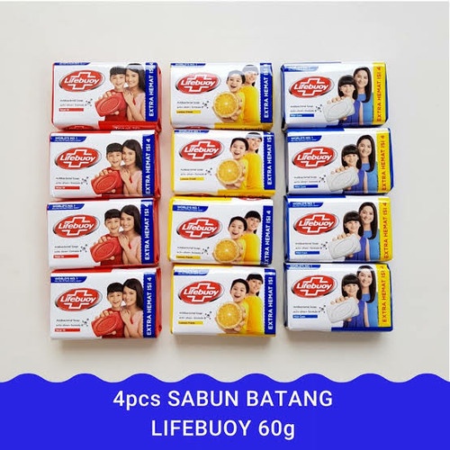 Jual Lifebuoy Sabun Mandi Batang 60gr Banded isi 4 | Shopee Indonesia