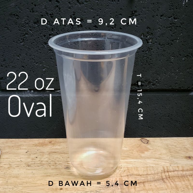 Jual Gelas Cup Plastik 22 Oz Oval Cembung 660ml Minuman Shopee Indonesia