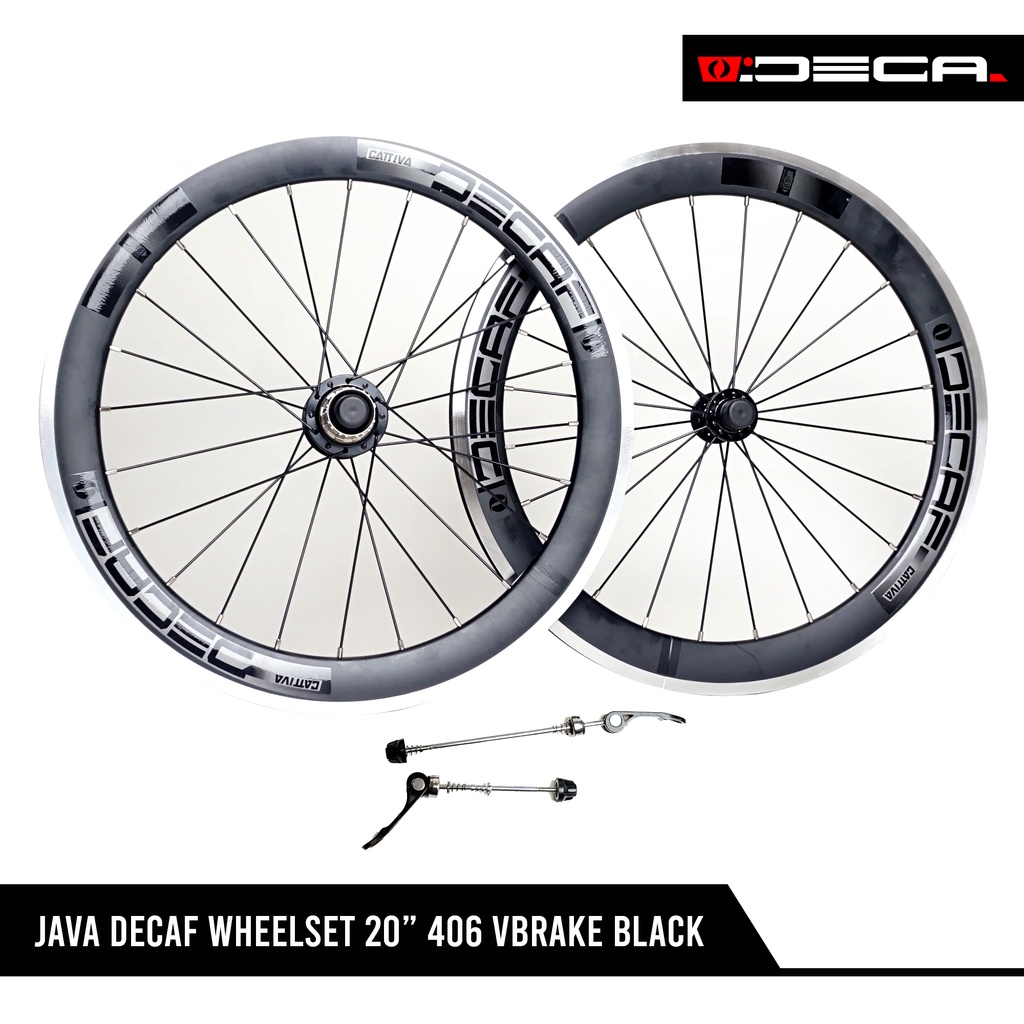 Jual Java Decaf Wheelset 20" 406 Vbrake Black | Shopee Indonesia