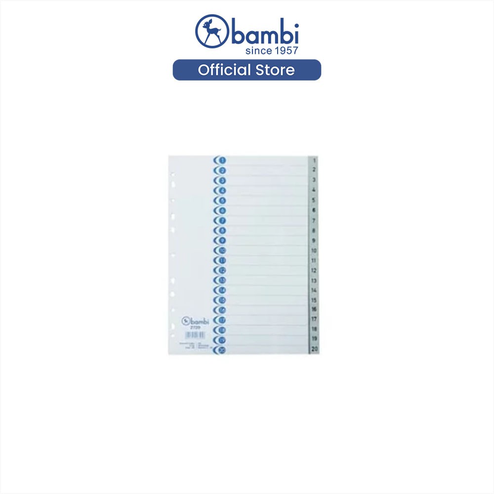 Jual Bambi Isi Binder A4 Divider & Indexes Pembatas Kertas Binder Edisi ...