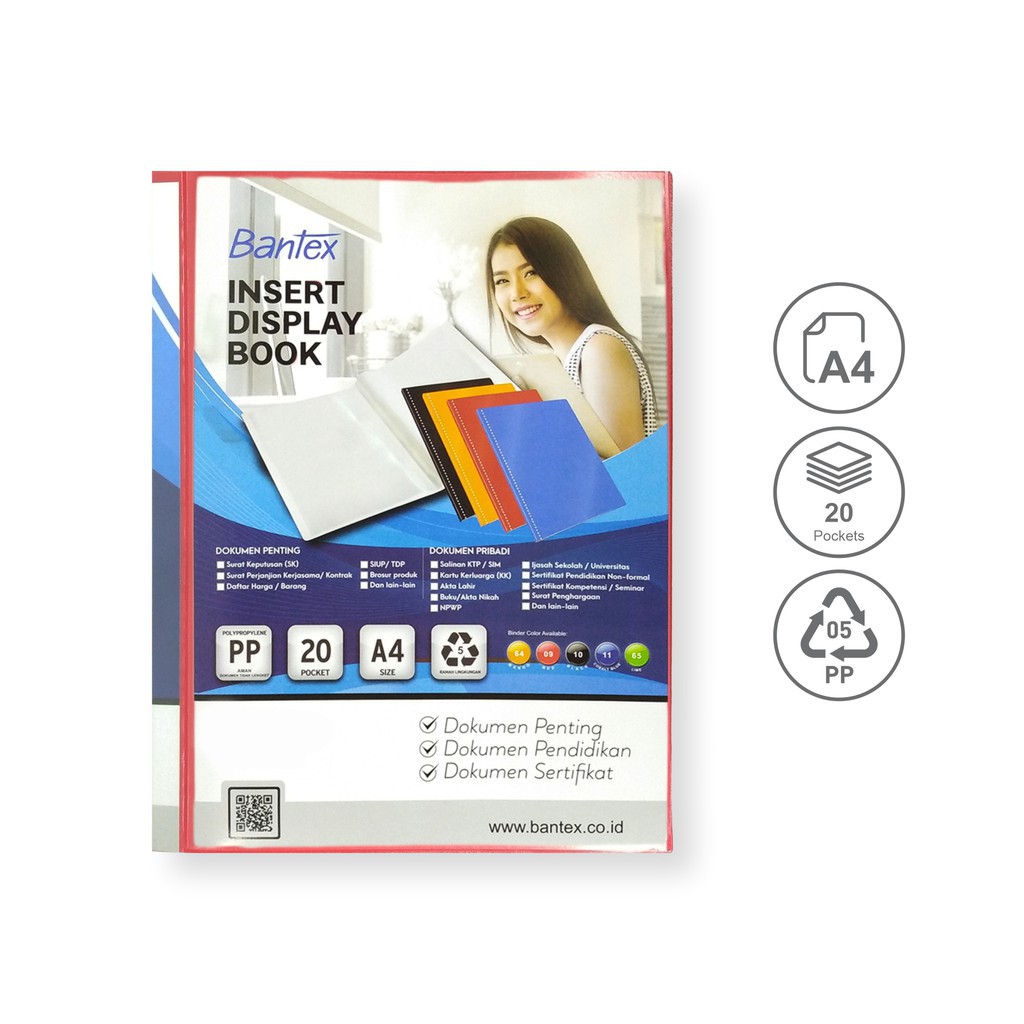 Jual [BMS Tangerang] lear Holder A4 Bantex Insert Display Book 20 ...