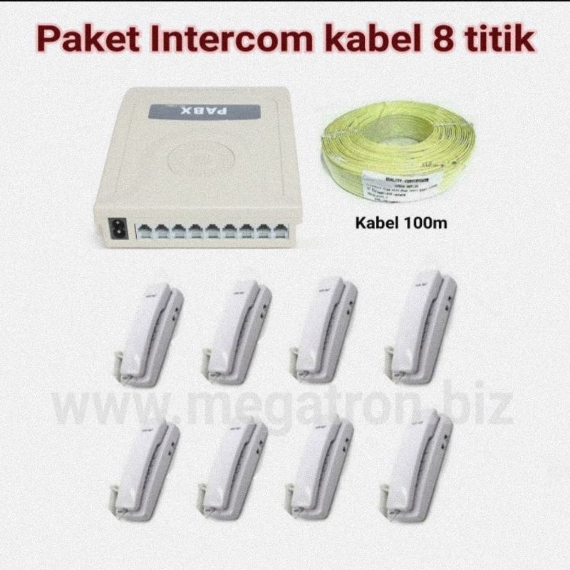 Jual Paket intercom pakai kabel 8 titik - pemasangan sangat mudah ...