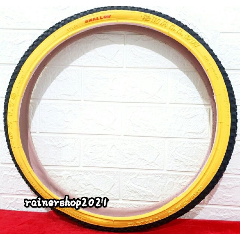 Jual ban luar sepeda 20 x 175 swallow kch hitam kuning | Shopee Indonesia