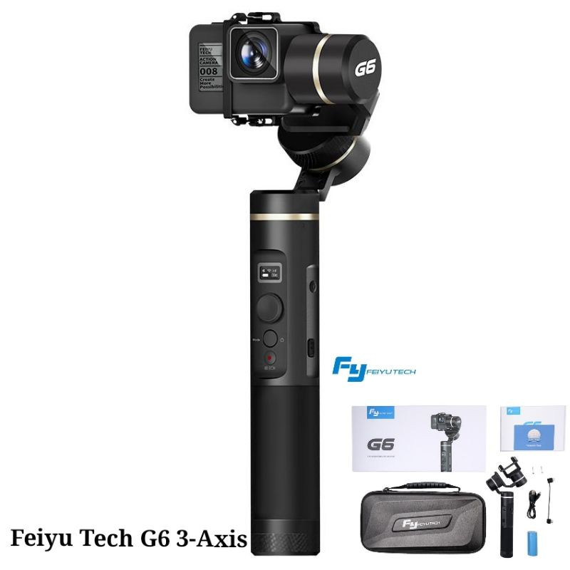 Jual Feiyu Tech G6 3-Axis Handheld Gimbal Splashproof for GoPro Hero 7/6/5/4 | Shopee Indonesia