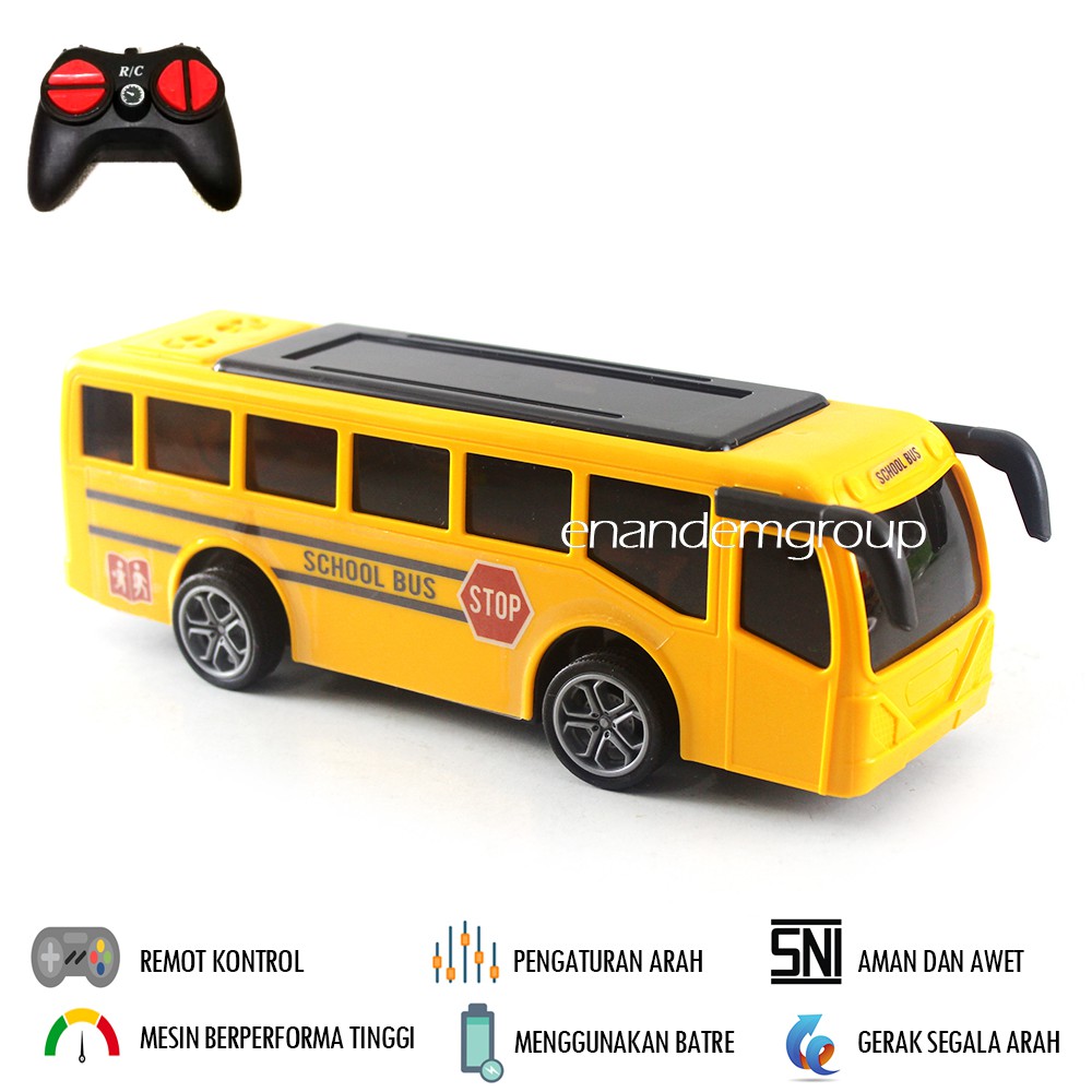 Jual Mainan Mobil Offroad Remot Kontrol RC Bus Sekolah / Bus Tur ...