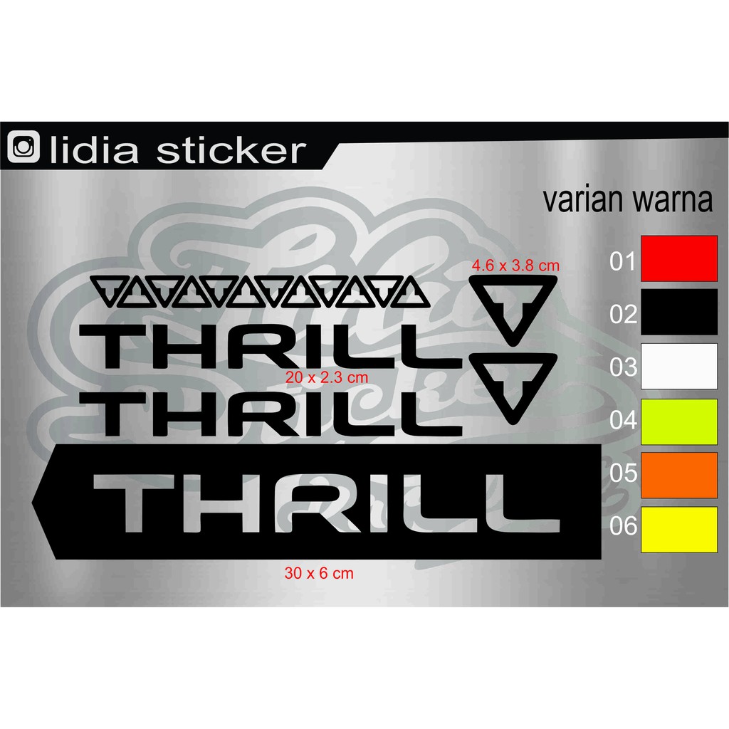 Jual COD sticker thrill sticker sepeda sticker frame sticker terlaris ...