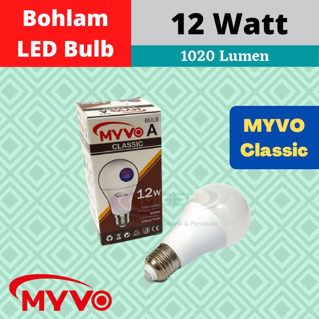 Jual Myvo Classic Lampu Bohlam LED 12 Watt Murah Terang Bergaransi LED BULB | Shopee Indonesia
