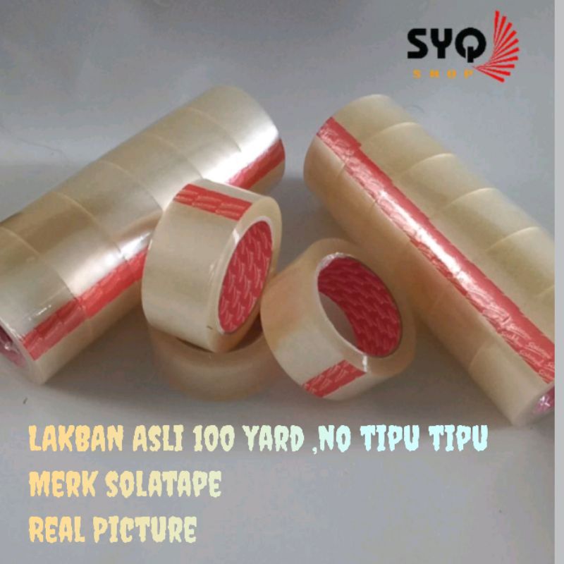 Jual LAKBAN BENING BRAND SOLATAPE LEBAR 2 INCH / 45 MMPANJANG 100 YARD ...