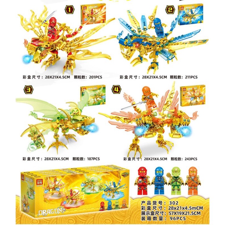 Jual BnB - Lego Ninjago spin of spinjitsu Naga Besar warna kristal Lego ...