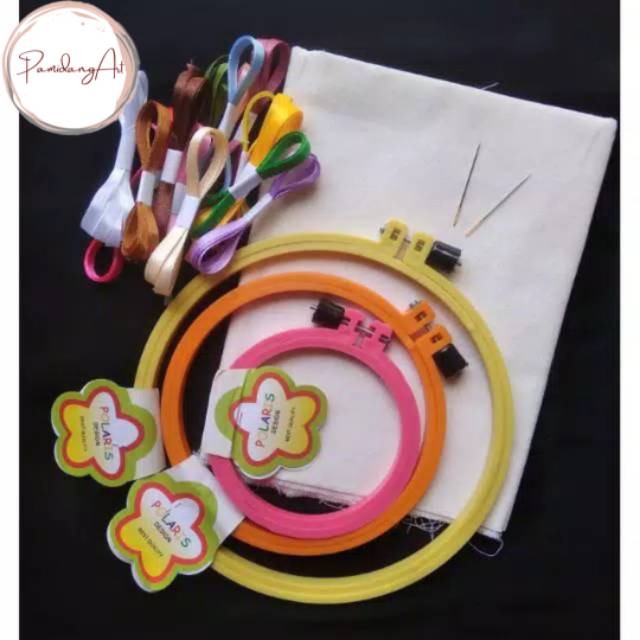 Jual Paket Sulam Pita (pita satin, midangan, blacu, jarum) | Shopee ...