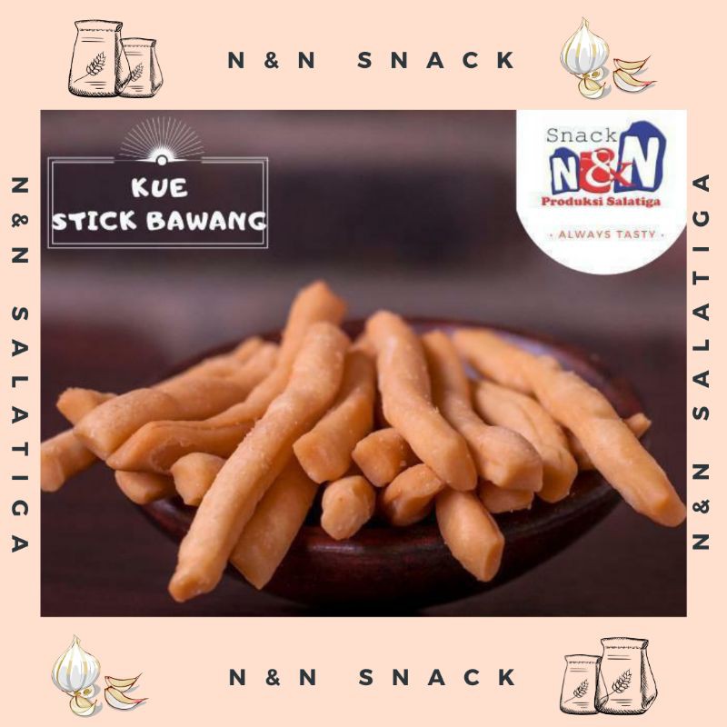 Jual Kue Bawang Stick Bawang Premium N&N Snack Salatiga Renyah | Shopee ...