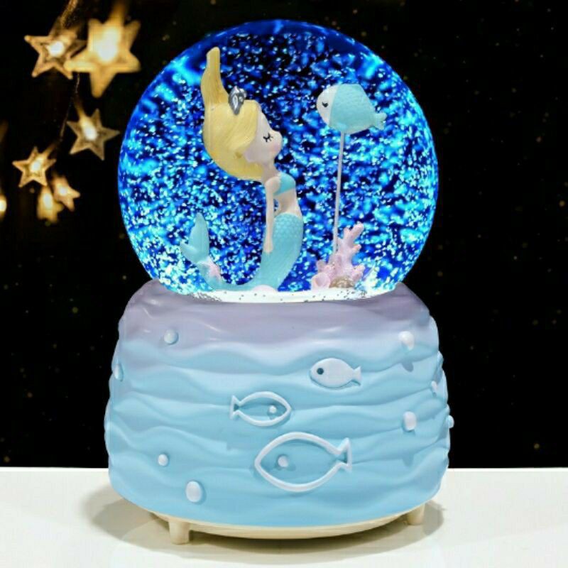 Jual NC READY- Snowball Kotak Musik Mermaid/Snow Globe /Bola Kristal ...