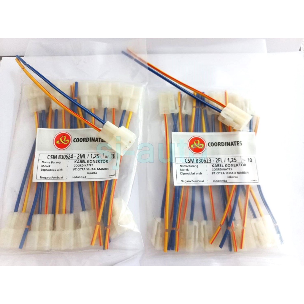 Jual Soket isi 2 dengan kabel dan pengunci merk Coordinates connector 2 ...