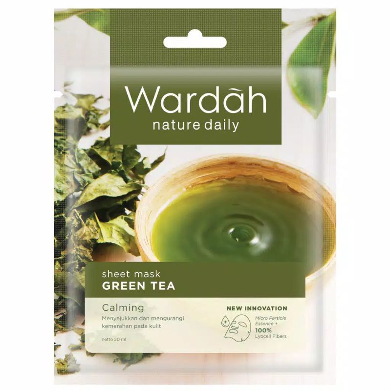 Jual Wardah Nature Daily Sheet Mask Green Tea 20 ml | Shopee Indonesia