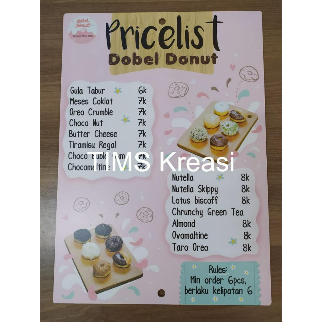 Jual Papan Menu Akrilik | Papan Harga Menu | Price List Menu | Signage ...