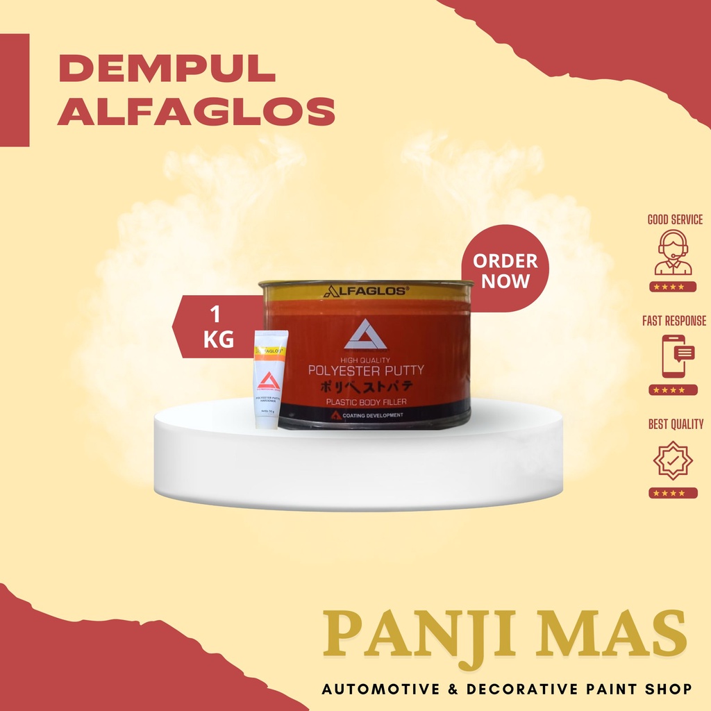Jual Dempul Alfaglos Polyester Putty 1 Kg | Shopee Indonesia
