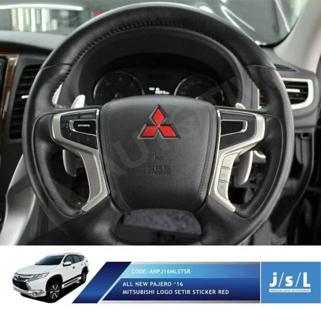 Jual STIKER LOGO SETIR STIR MOBIL ALL NEW PAJERO MERAH | Shopee Indonesia