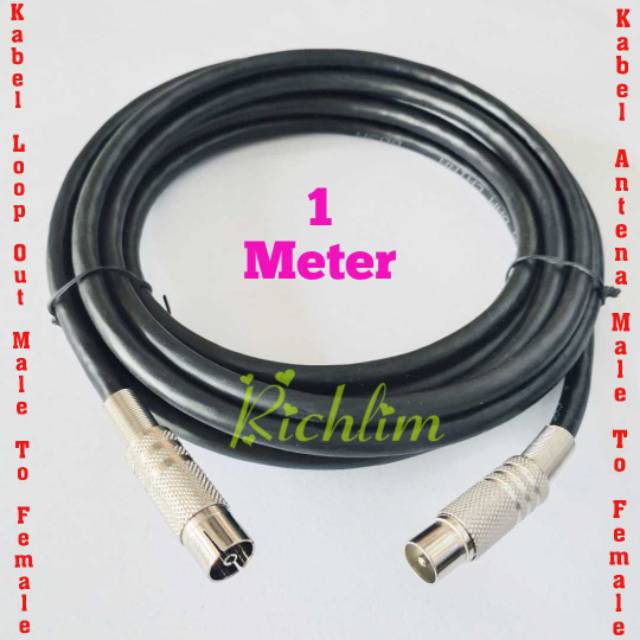 Jual Kabel Loop Out Antena Male To Female/Kabel Antena TV Paralel Male ...