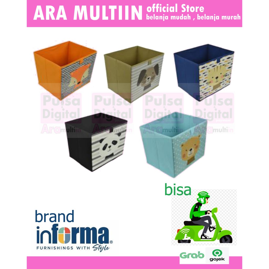 Jual INFORMA - KOTAK PENYIMPANAN LIPAT - STORAGE BOX 29X23X29CM ...