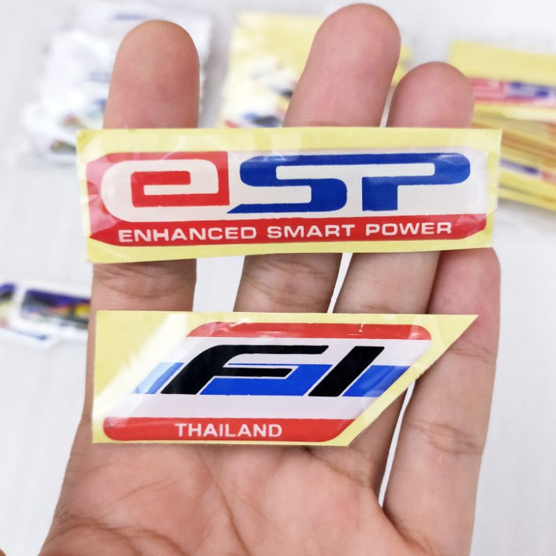 Jual emblem timbul fi + esp STICKER ESP + STICKER FI EMBLEM ESP FI ...