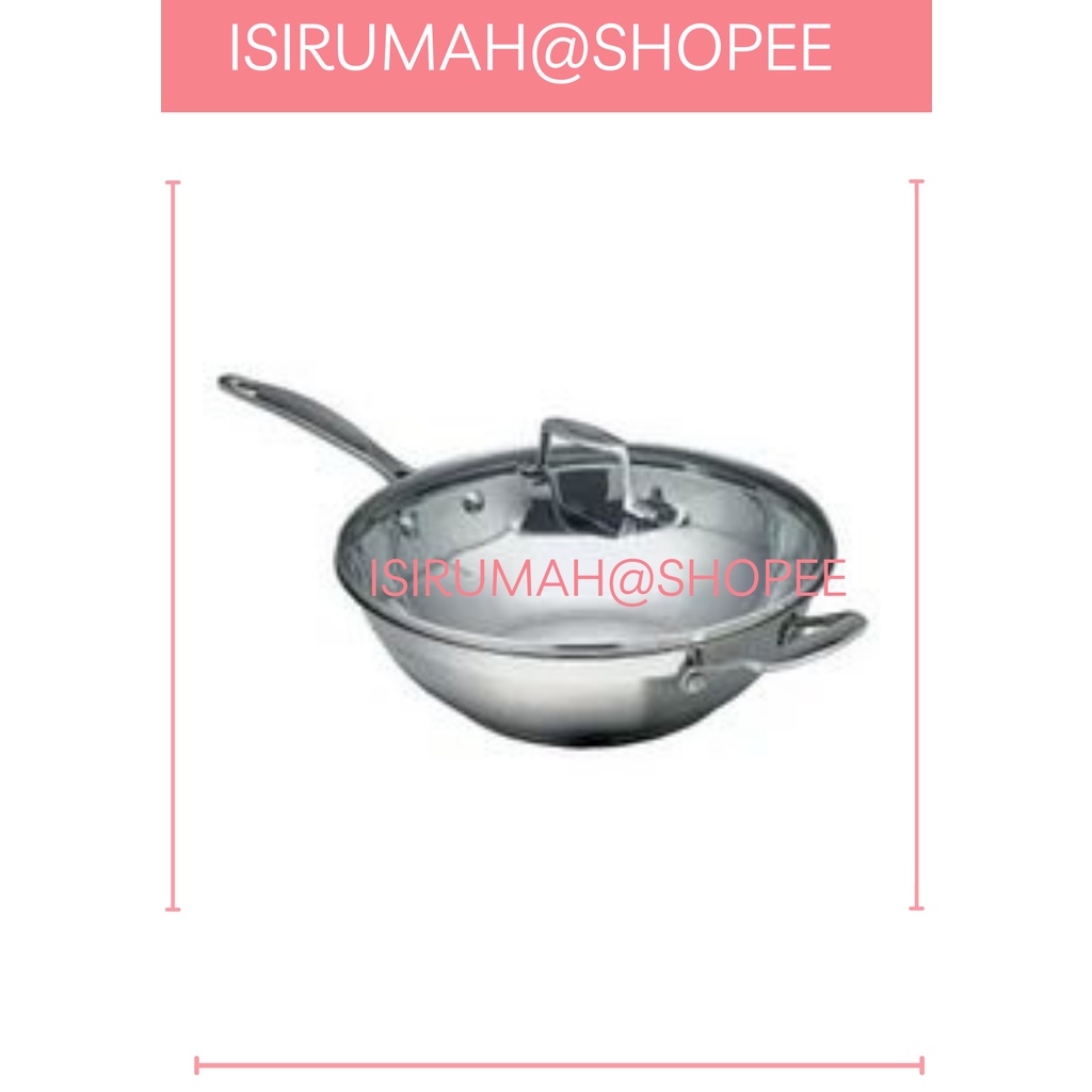 Jual Scanpan Impact Wajan Penggorengan Dengan Tutup Kaca 32Cm Stainless ...