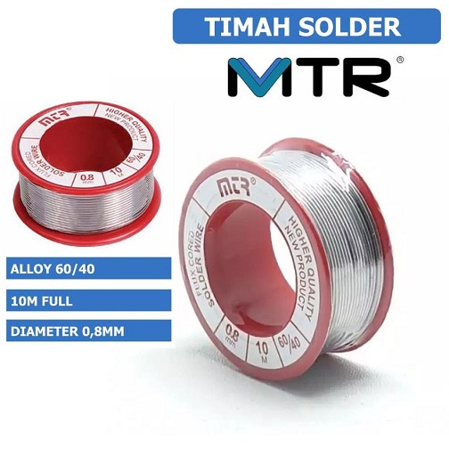 Jual Timah SOLDER 10M Merk MTR Timah Soldering Menyolder 1 Gulung Isi ...