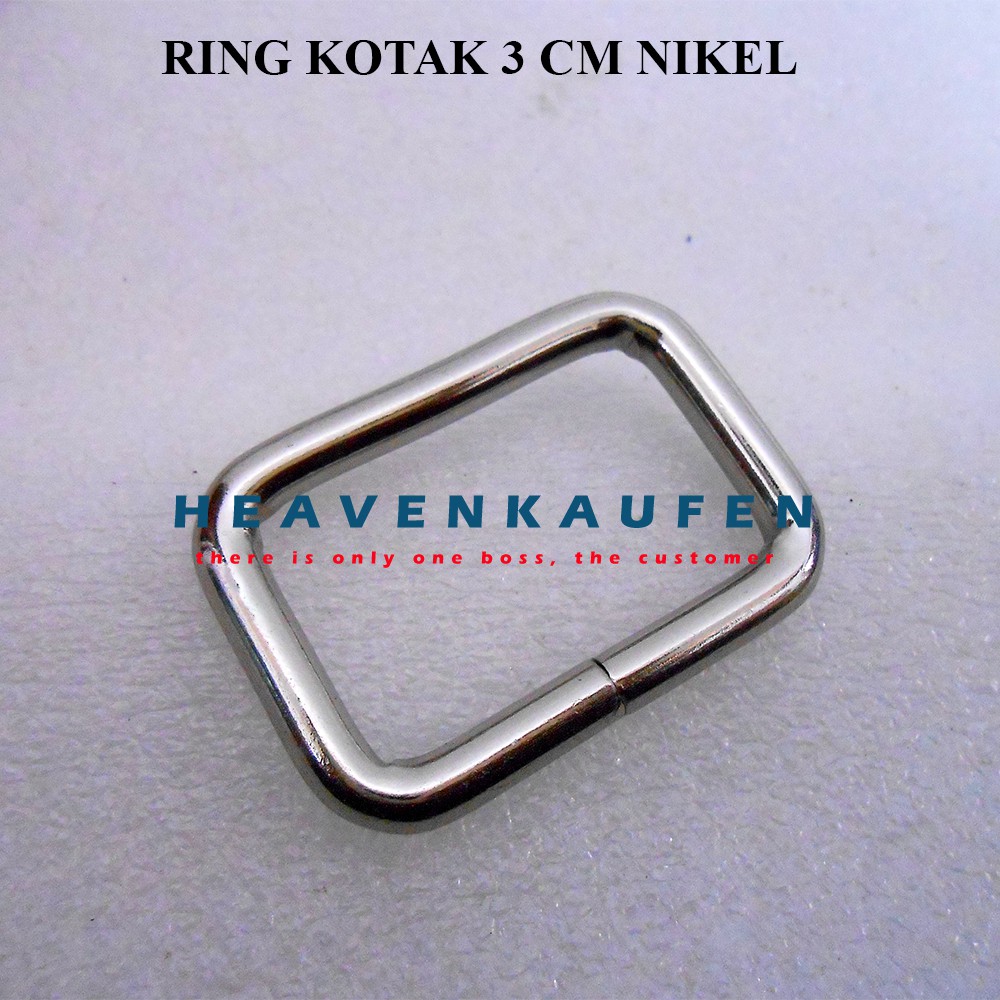 Jual Ring Kotak 3 cm Tebal 4,5 mm Nikel Silver Untuk Tas Dll | Shopee ...