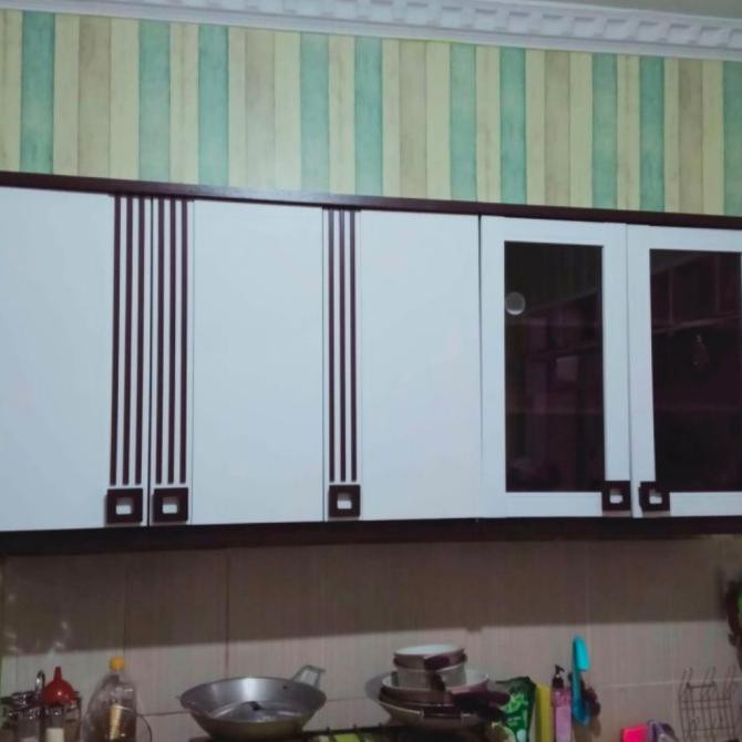 Jual Rak Piring Lemari Gantung Kitchen Set Atas 5 Pintu Lis Kotak ...