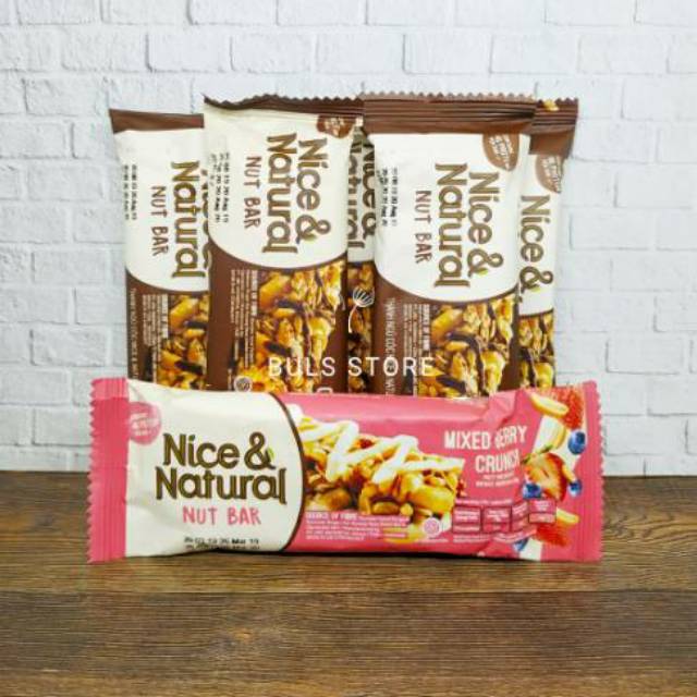 Jual NICE & NATURAL Nut Bar Mixed Berry/Choco Almond Crunch 30gr ...