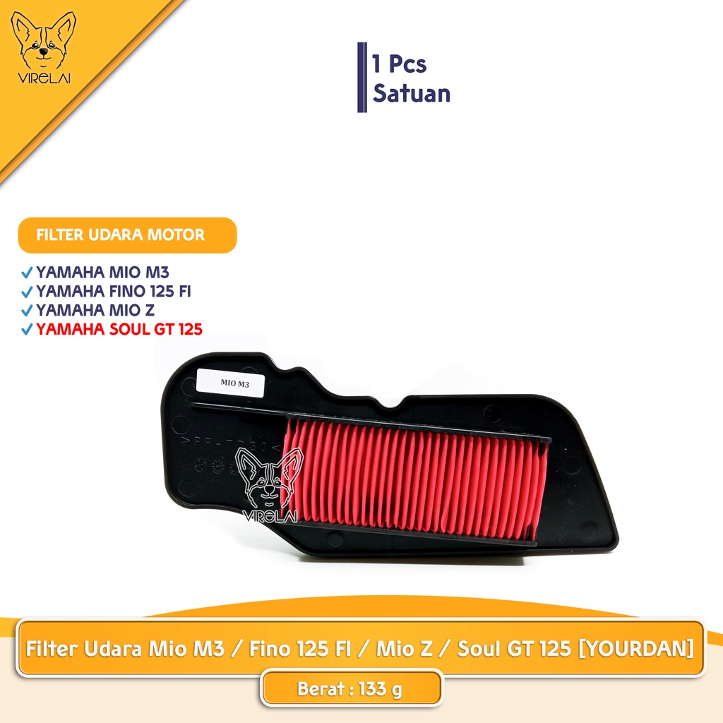 Jual Filter Udara Mio M3 / Mio Soul GT 125 / FINO 125 FI / Mio Z / X ...