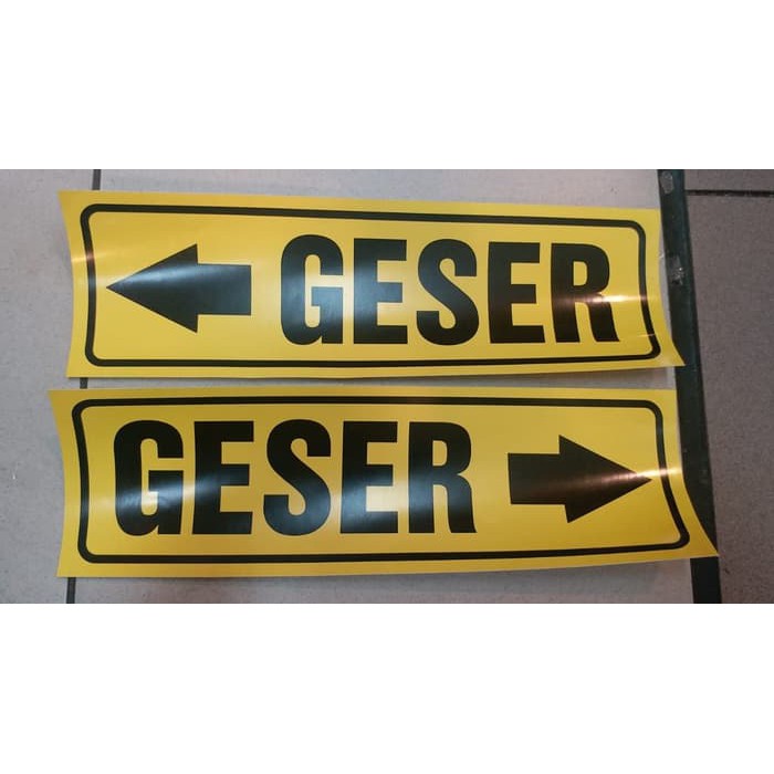 Jual SIGN LABEL STICKER PINTU GESER KIRI KANAN 30X10CM | Shopee Indonesia
