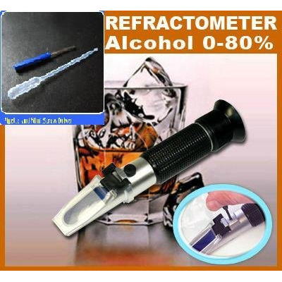 Jual Refraktometer Alkohol 0-80%- Ukur kadar alkohol Alcohol ...