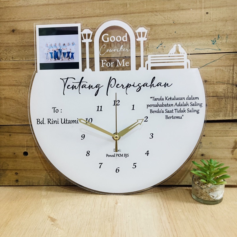 Jual KENANG-KENANGAN REKAN KERJA KOLEGA JAM DINDING CUSTOM BONUS BOX ...